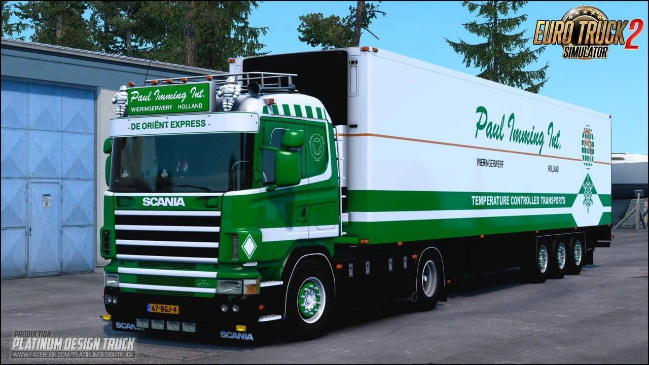 اسکانیا سری 4 164 480 + تریلر Paul Imming برای یوروتراک 2 - پارسی مد